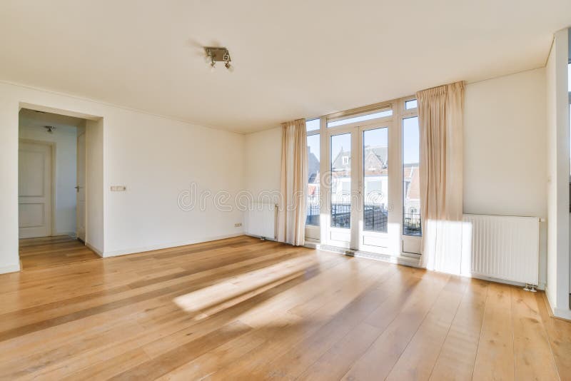 Luxurious Empty Room with Door Stock Photo - Image of decorative ...