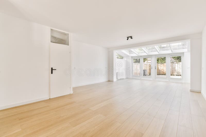 Luxurious Empty Room with Door Stock Image - Image of real, indoor ...