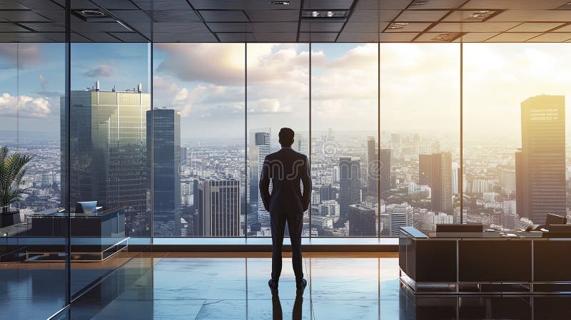 Luxurious Executive Office stock illustration. Illustration of sitting ...