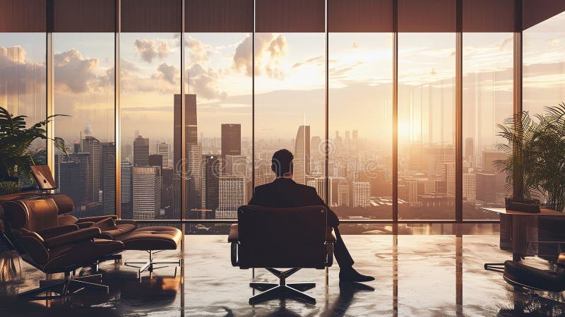 Luxurious Executive Office stock illustration. Illustration of manager ...