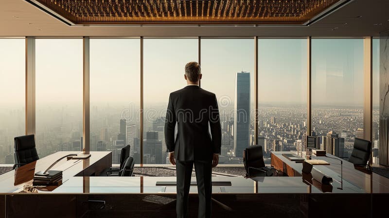 Luxurious Executive Office stock illustration. Illustration of room ...