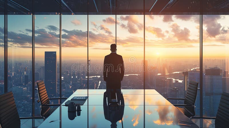Luxurious Executive Office stock illustration. Illustration of ...