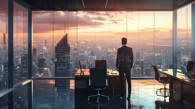 Luxurious Executive Office stock illustration. Illustration of ...