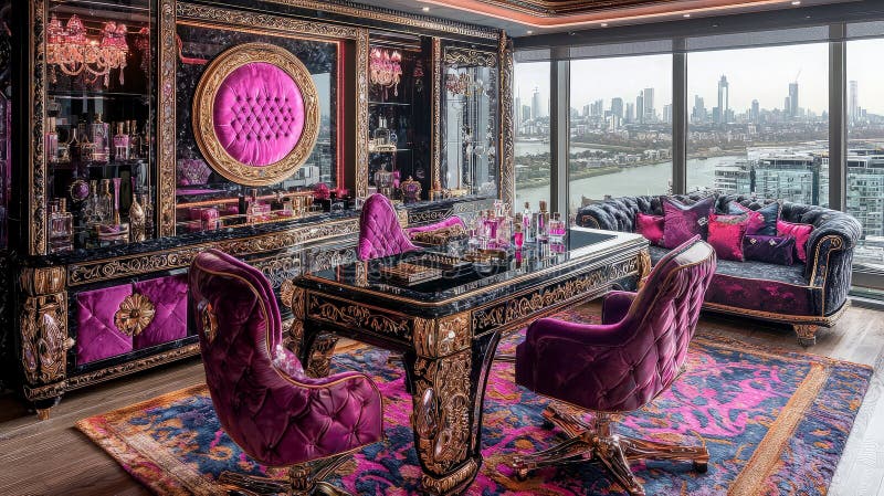 Luxurious Executive Office Overlooking London City Stock Image - Image ...