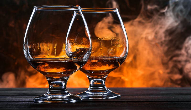 Luxurious and Expensive French Brandy in a Glass Stock Image - Image of ...