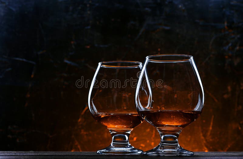 Luxurious and Expensive French Brandy in a Glass Stock Image - Image of ...
