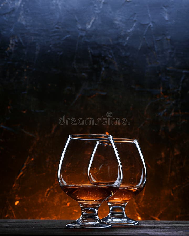 Luxurious and Expensive French Brandy in a Glass Stock Image - Image of ...