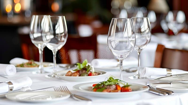 Luxurious Fine Dining Table Setting Elegant Invitation Card Mockup for ...