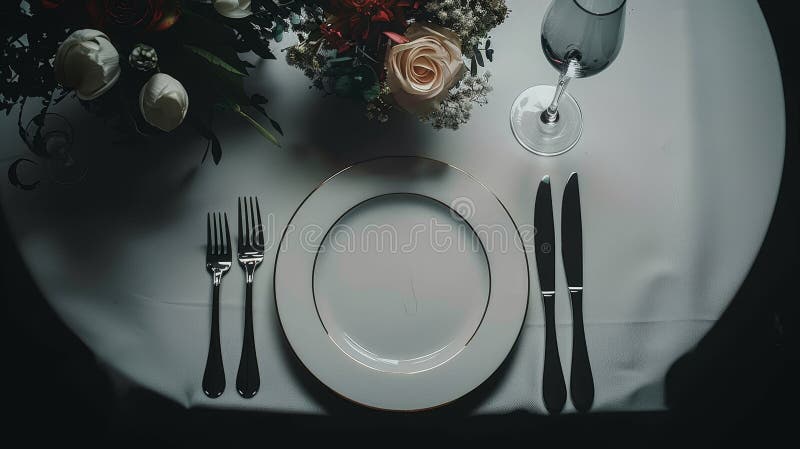 Luxurious Fine Dining Table Setting for Wedding Menu, Elegant Decor on ...