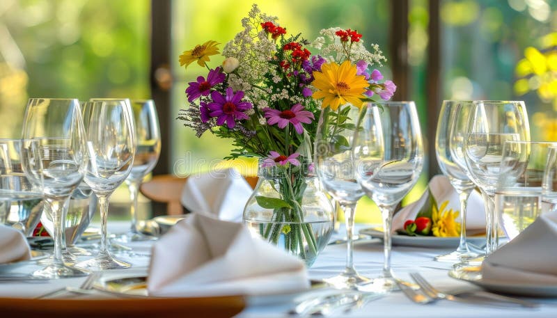 Luxurious Fine Dining Table Setup for Wedding Menu Invitation Card ...