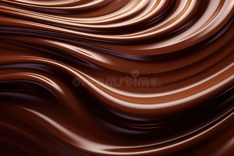 Luxurious Flowing Chocolate Texture Creates a Visually Captivating ...