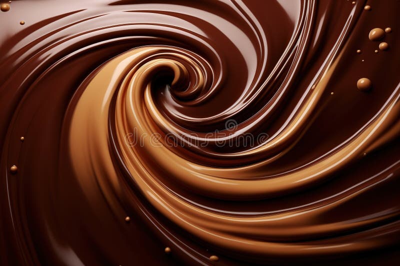 Luxurious Flowing Chocolate Texture Creates a Visually Captivating ...