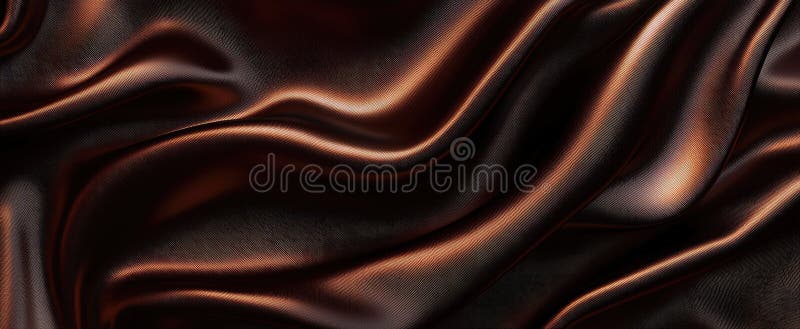 Luxurious Flowing Dark Brown Silk Fabric with Shimmering Highlights and ...