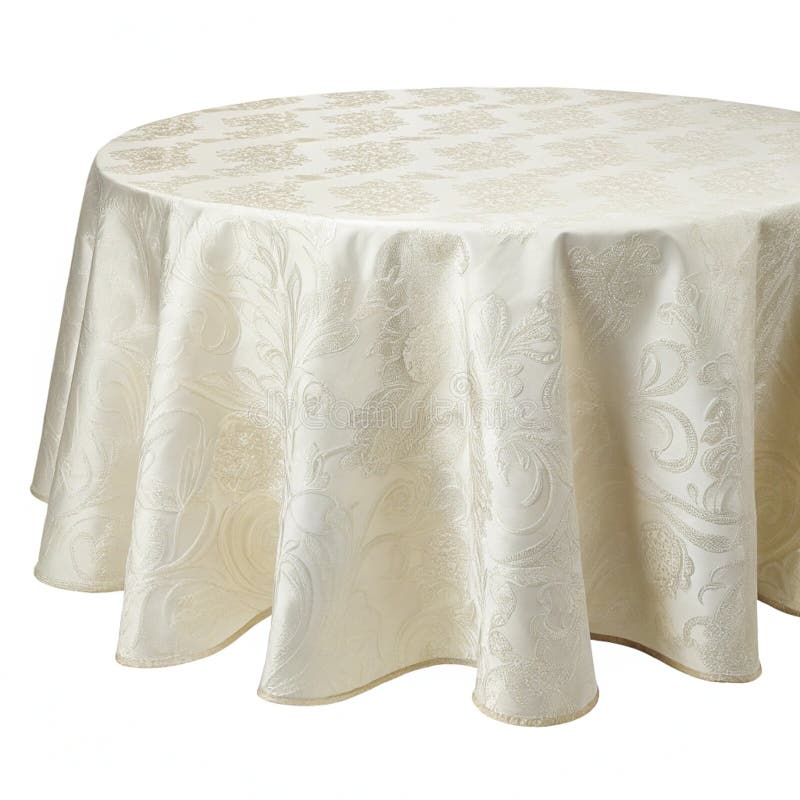 Luxurious Folded Tablecloth Isolated on White Background Stock ...