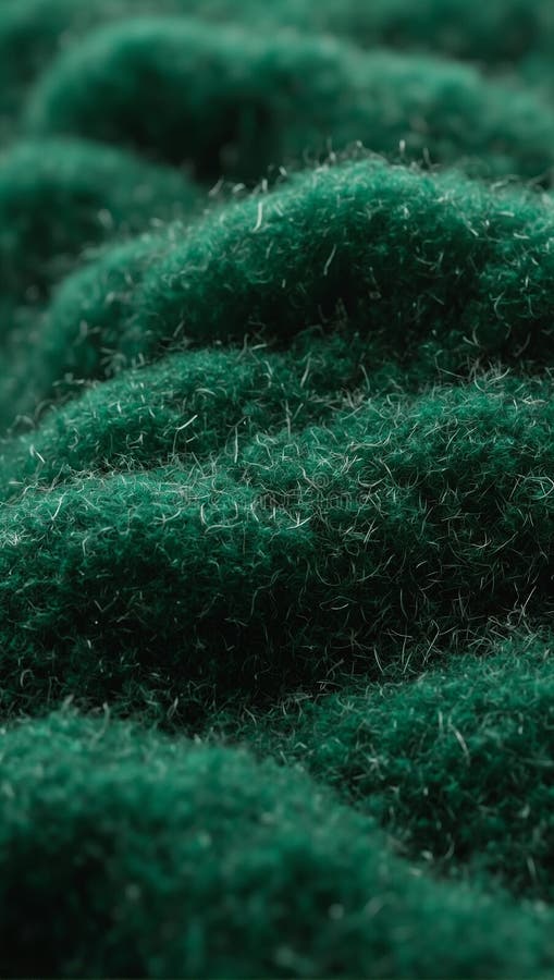 Luxurious Forest Green Wool Felt with Dense Fuzzy Texture Stock ...