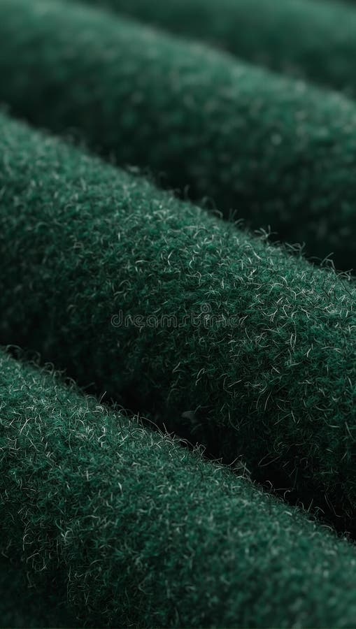 Luxurious Forest Green Wool Felt with Dense Fuzzy Texture Stock ...
