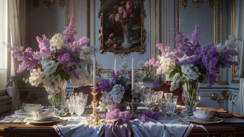 A Luxurious French Chateau Dining Experience, Featuring an Elegantly ...