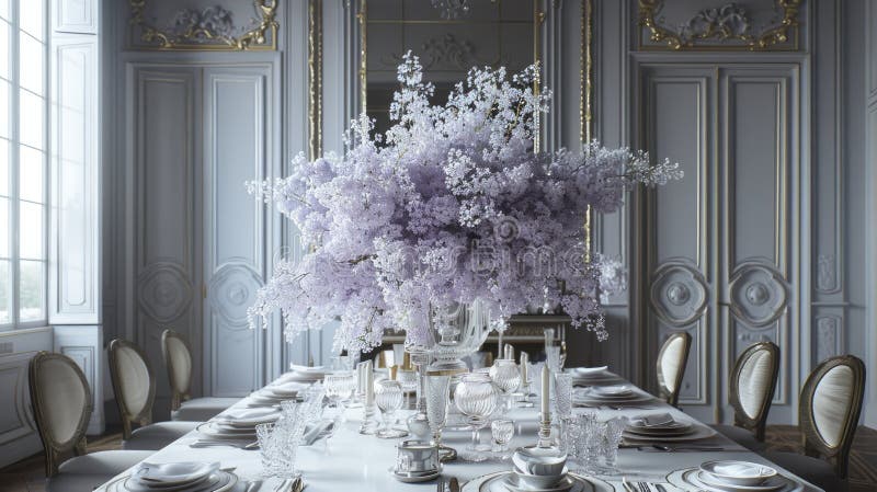 A Luxurious French Chateau Dining Experience, Featuring an Elegantly ...