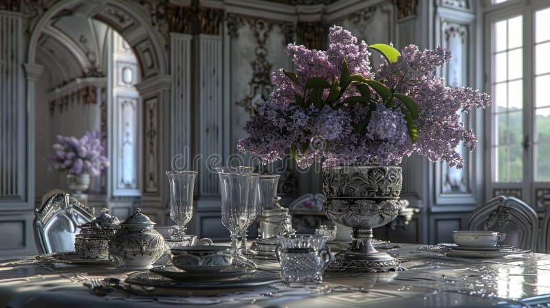 A Luxurious French Chateau Dining Experience, Featuring an Elegantly ...