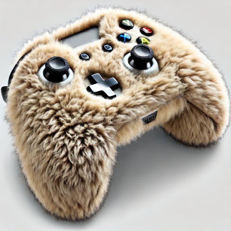 Luxurious Furry Game Controller with Unique, Tactile Design for a Cozy ...