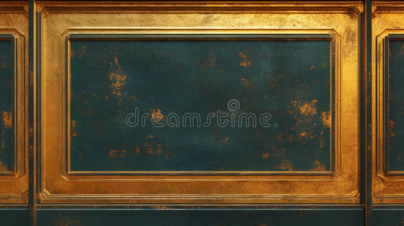 Luxurious Geometric Gold Molding on Textured Wall for Elegant Interior ...