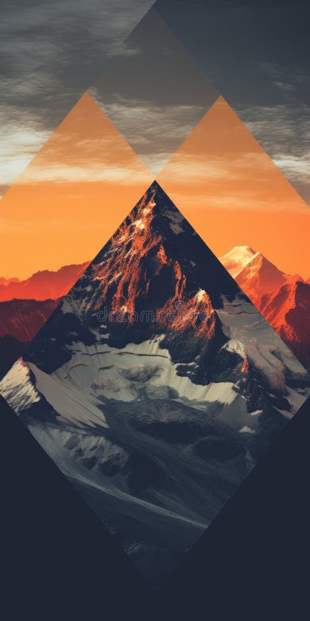 Luxurious Geometry: Mountain Abstracts in Surreal Collage Landscapes ...
