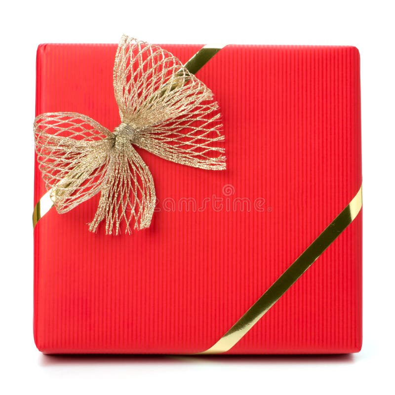 Gift Box Isolated on the White Stock Photo - Image of festive, happy ...
