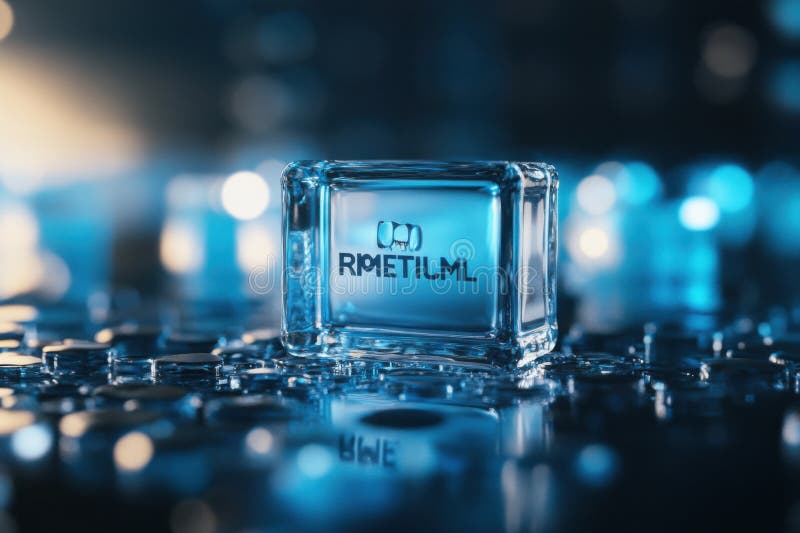 Luxurious Glass Cube Display Stock Photo - Image of bokeh, design ...