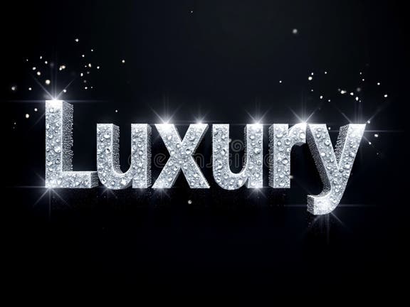 Sleek Glossy Chrome Luxury Text Design Stock Image - Image of bold ...