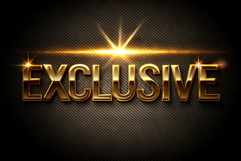 Luxurious Glossy Text Effect of Word Exclusive Premium Background Stock ...