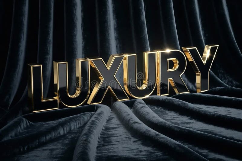 Luxurious 3D Text with Elegant Chrome Finish Stock Illustration ...