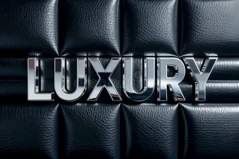 Luxury Silver Script Text Effect for Elegant Design on Leather Stock ...