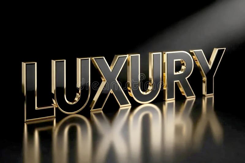 Sophisticated Glossy Luxury Text on Black Stock Illustration ...