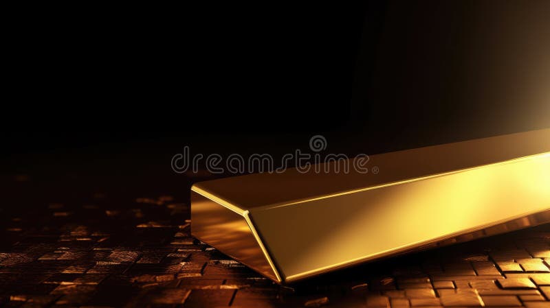 Luxurious Gold Bar Background with Generous Copy Space Stock ...