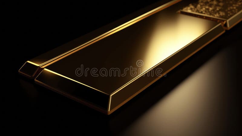 Luxurious Gold Bar Background with Generous Copy Space Stock ...