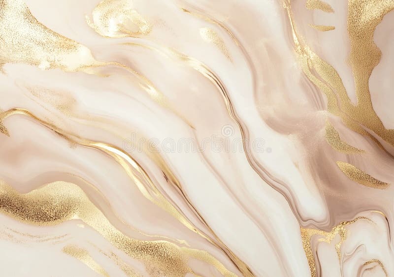 Elegant Gold and Beige Marble Texture with Fluid Patterns Stock Image ...