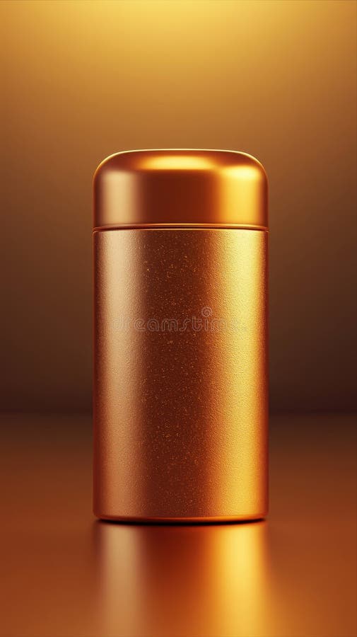 A Luxurious Gold Container Placed Gracefully on a Table Showcasing Its ...