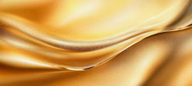 Luxurious Gold Fabric Drapes Gracefully, Highlighting Its Smooth ...