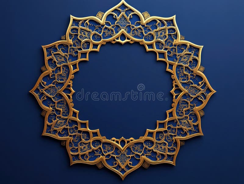 602 Elegant Blue Gold Islamic Pattern Background Stock Photos - Free ...