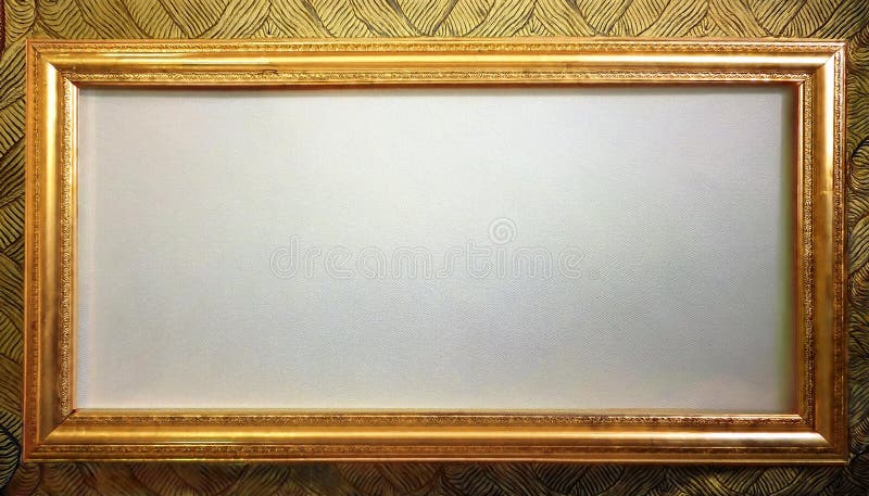 Luxurious Gold Frame with Lighting Stock Illustration - Illustration of ...