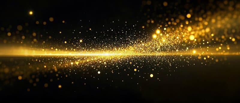 Luxurious Gold Glitter Explosion on Dark Background Stock Photo - Image ...