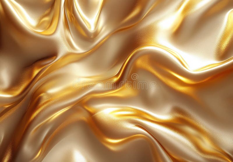 Luxurious Gold Metallic Texture Background with Smooth Flowing Waves ...
