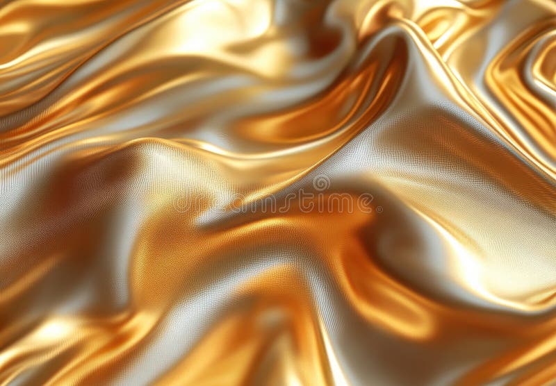 Luxurious Gold Metallic Texture Background with Smooth Flowing Waves ...