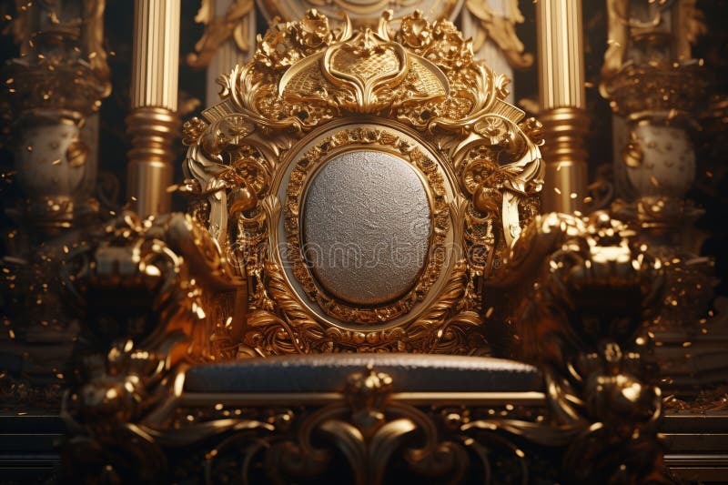 Luxurious Gold Pattern on a Royal Throne Conveying Stock Photo - Image ...