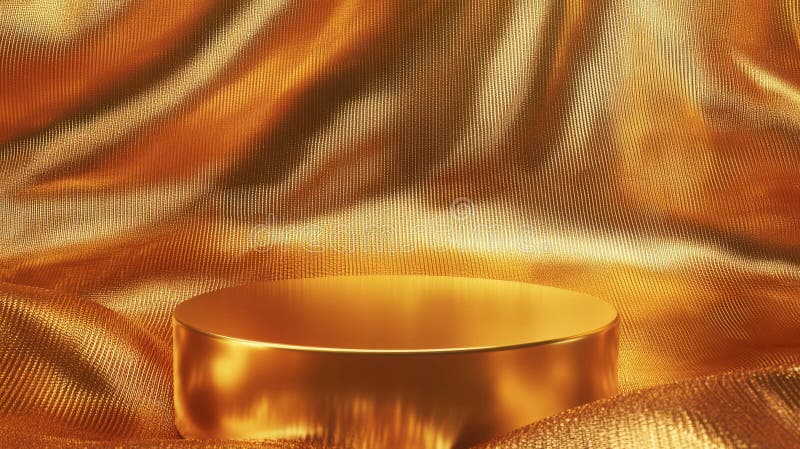Luxurious Gold Podium on Textured Surface for Elegant Display Design ...