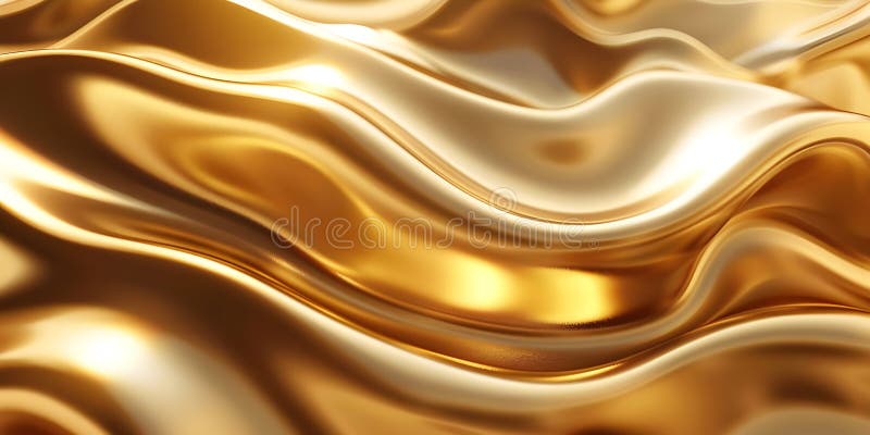 Luxurious Gold Ripples Background, Gilded Wave Pattern Background ...