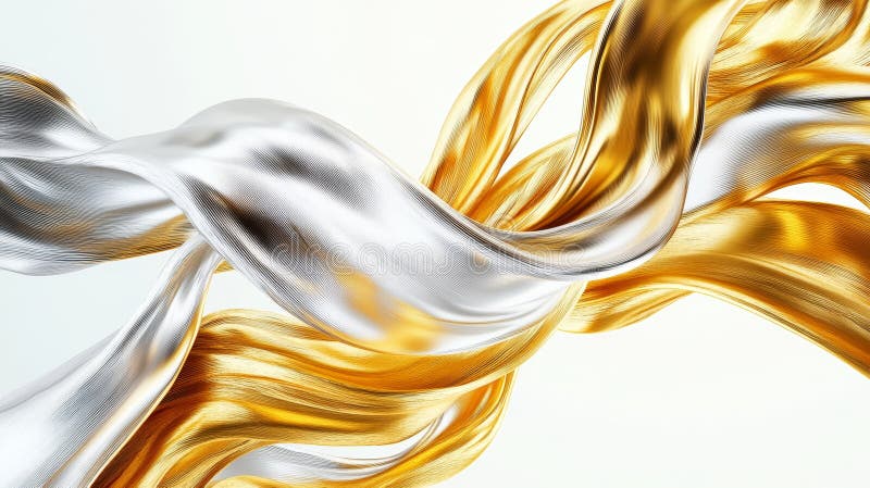 Luxurious Gold and Silver Liquid Background Elegant 3D Flow for Modern ...