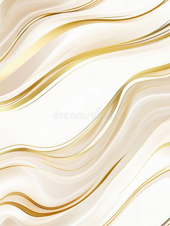 Elegant Gold and White Wave Pattern with Flowing Lines and Subtle ...