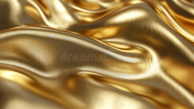 Luxurious Golden Fabric Texture Stock Illustration - Illustration of ...