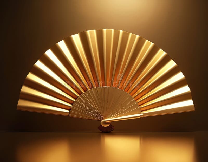 Luxurious Golden Folding Fan Stock Illustrations – 18 Luxurious Golden ...
